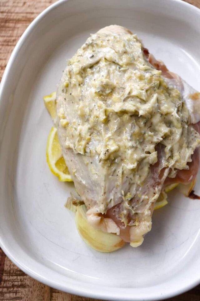 Bone-in Chicken Breast with Garlic Compound Butter Sauce - Season & Thyme