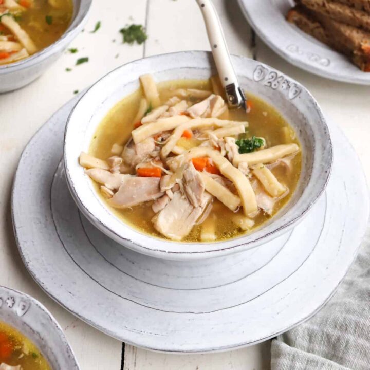 Classic Chicken Noodle Soup With Reames Noodles Season And Thyme