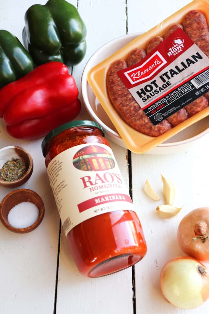 Crockpot Sausage and Peppers Rustica - Season & Thyme