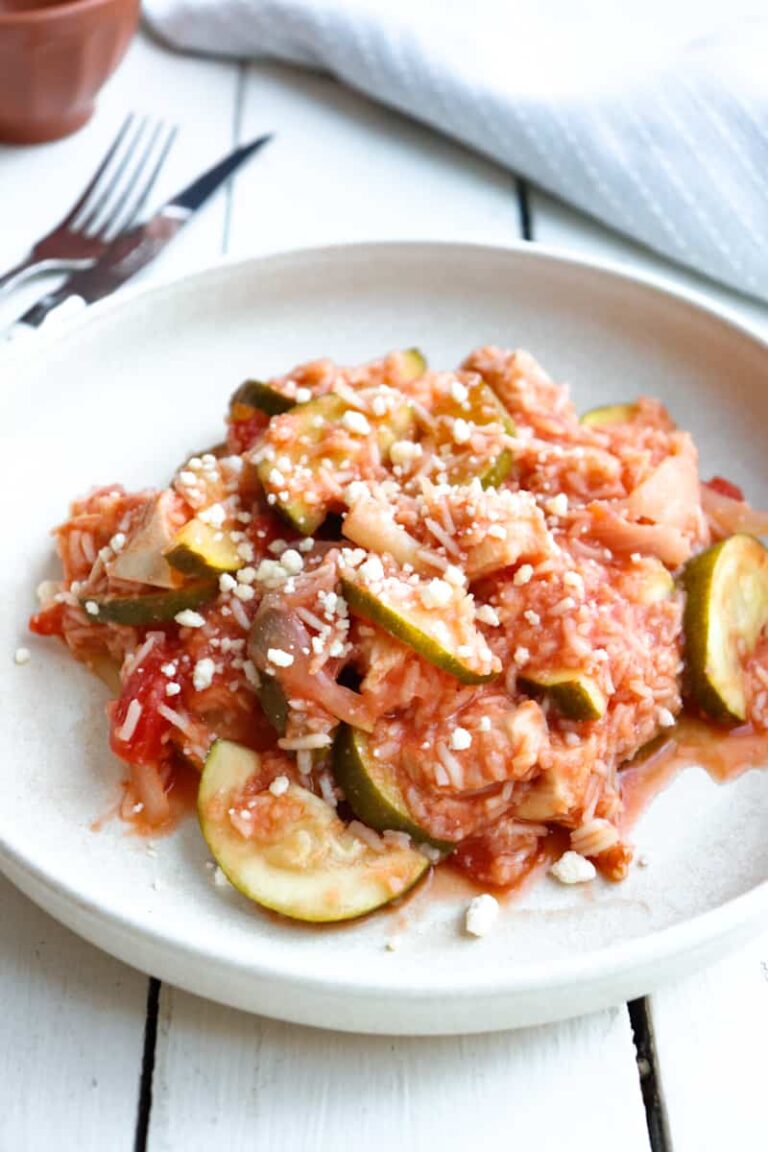 Crockpot Chicken and Rice with Tomatoes and Zucchini - Season & Thyme