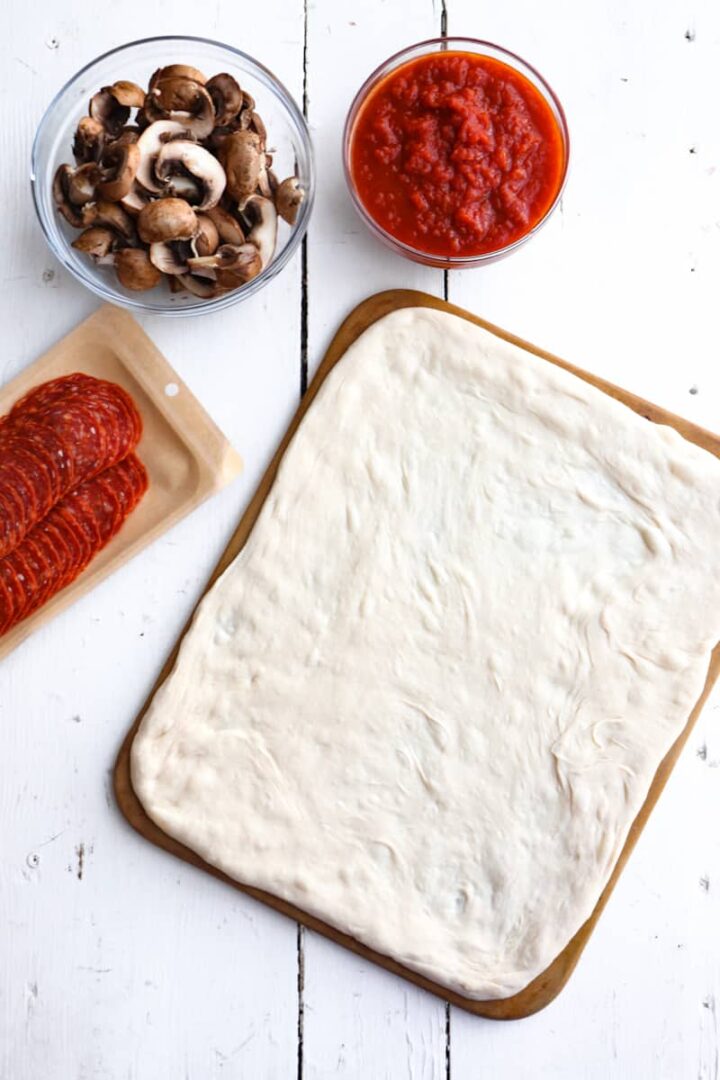 Cafeteria Style Rectangle Pizza - Season & Thyme