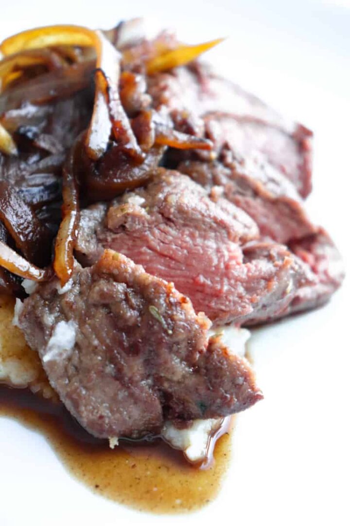 Venison Medallions with Balsamic Onion Sauce - Season & Thyme