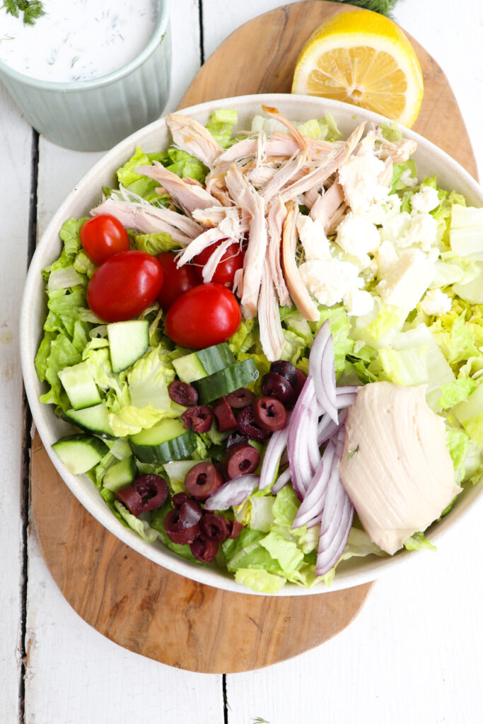 Gyros Salad with Chicken - Season & Thyme