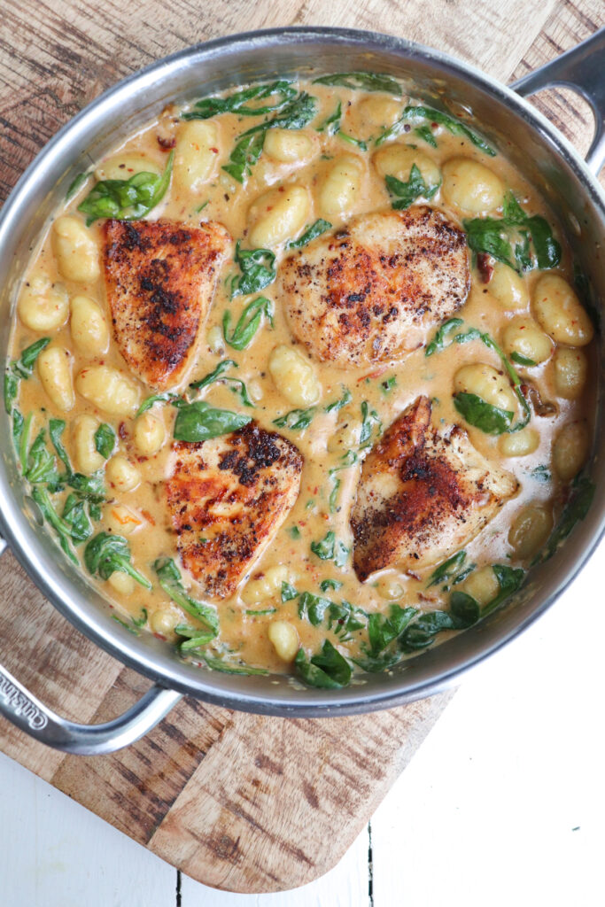 One Pan Creamy Chicken and Gnocchi - Season & Thyme