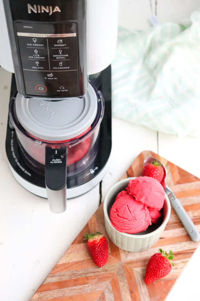 Ninja Creami Strawberry Sorbet - Season & Thyme