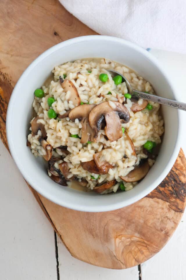 Mushroom Pea Risotto - Season & Thyme