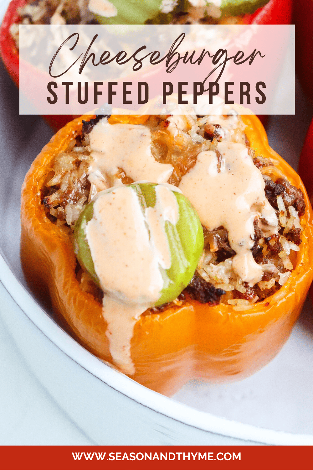 Cheeseburger Stuffed Peppers - Season & Thyme